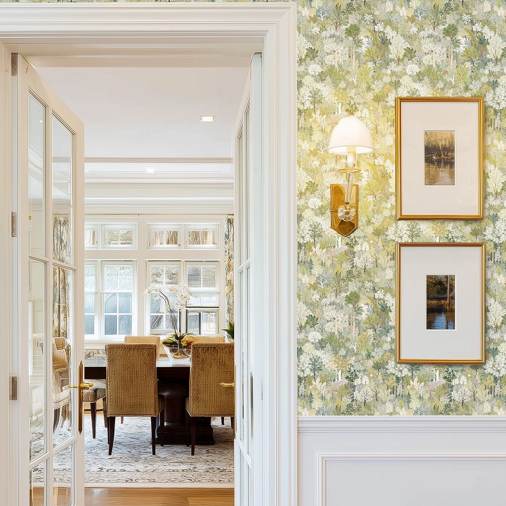 kukupony Botanical Green Peel and Stick Wallpaper – Vintage Forest Wal